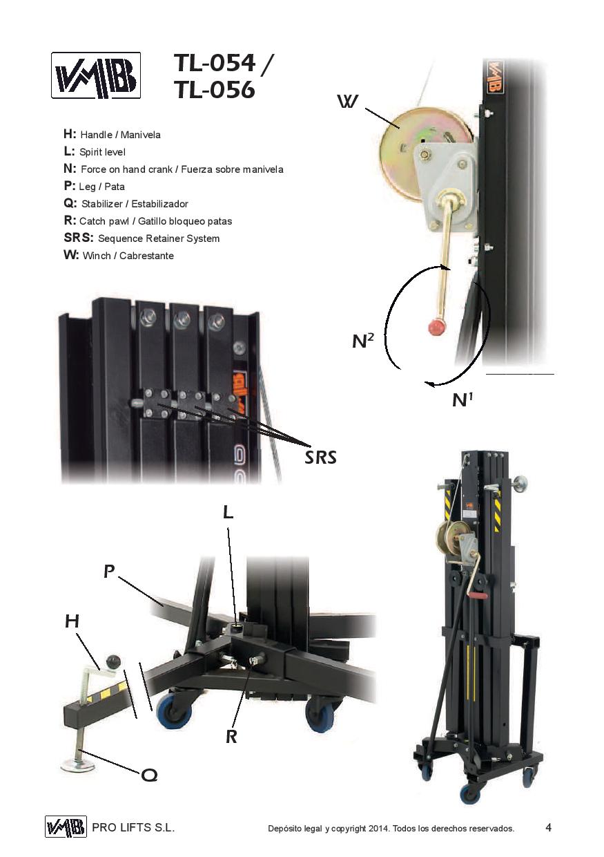 VMB Tower Lift-TL054- Very Compact & Easy Handle- MTN Shop EU
